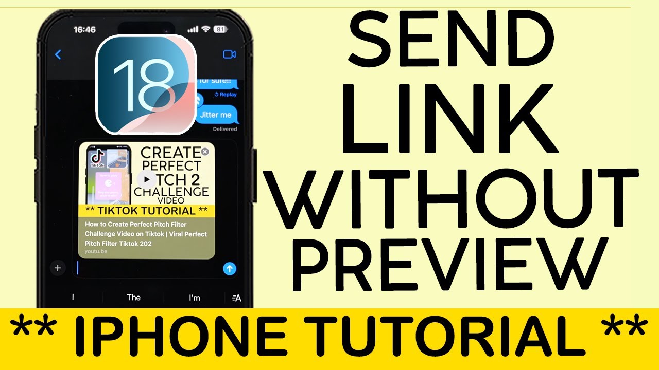 How to Send Link without a Preview on iMessage iPhone iOS 18 2024 - YouTube