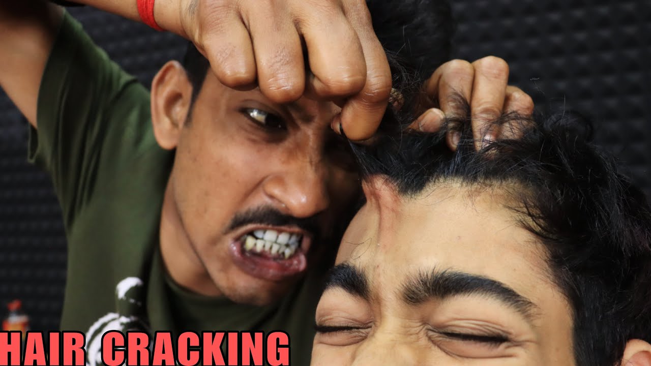 Aggressive Head Massage & Loud Hair Cracking | Body Massage with Oil ...