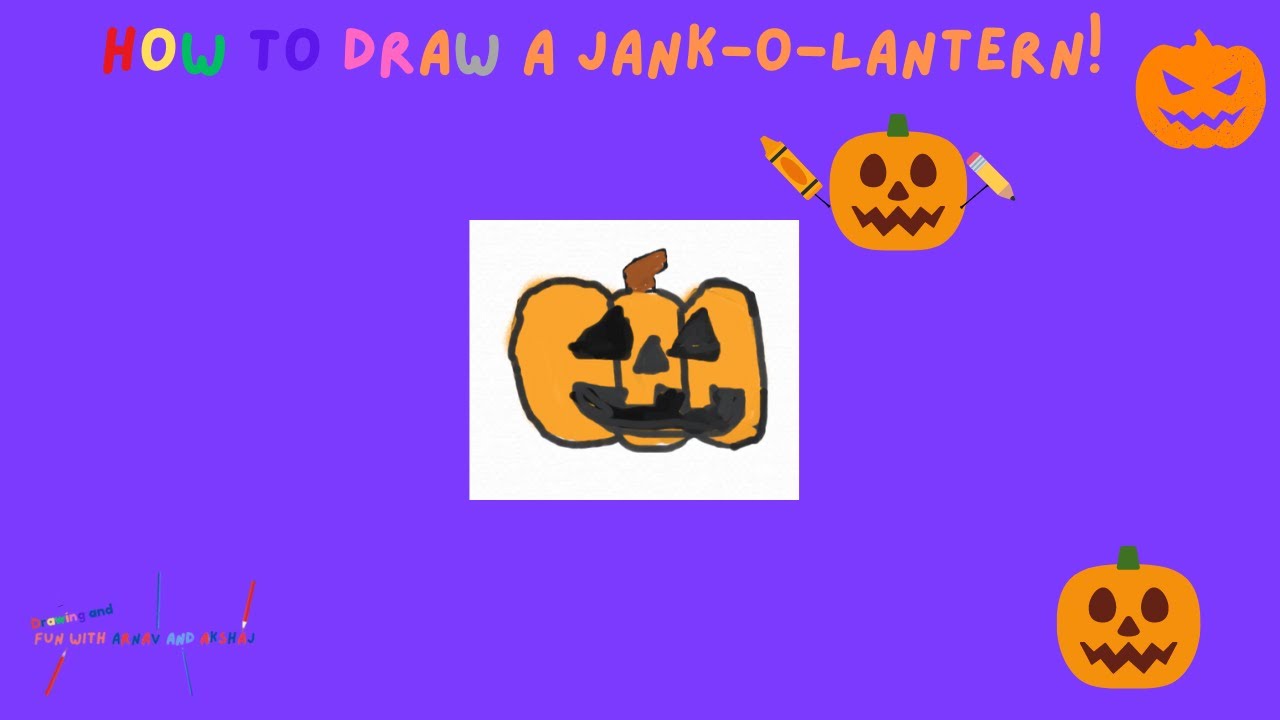 How To Draw a Jack-o-Lantern - YouTube