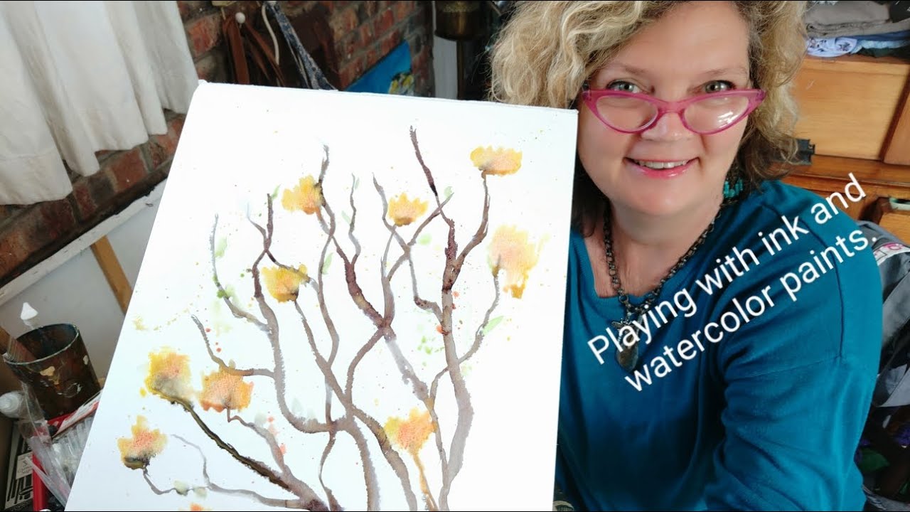 Playing with ink and watercolour paints to escape the troubles of this ...