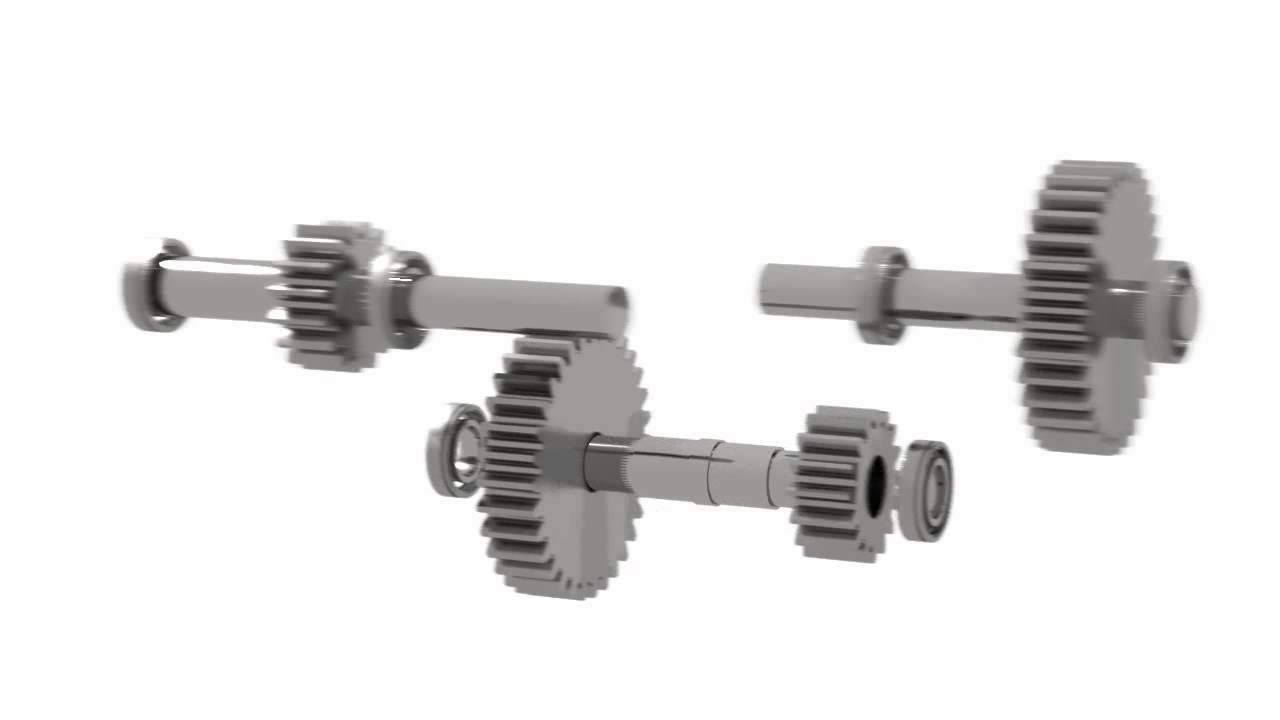 Gear Box Animation - YouTube