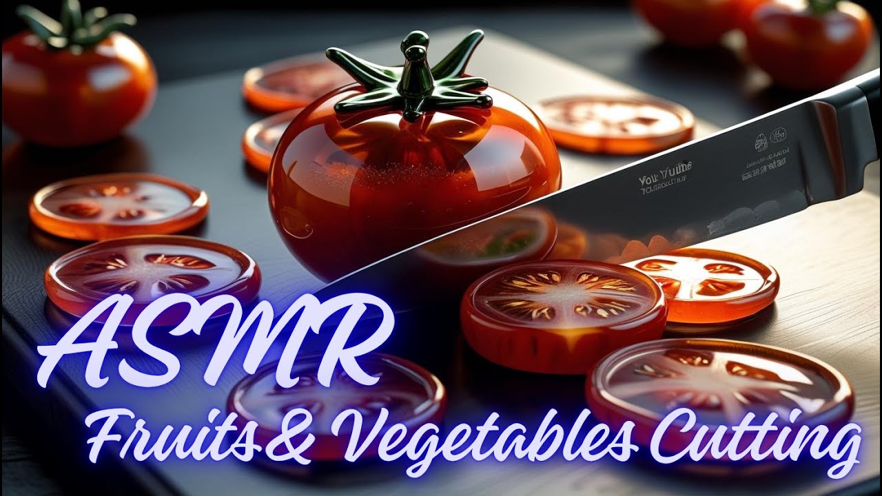 Satisfying AI ASMR GLASS FRUIT and VEGETABLE cutting Video (Part 16 ...
