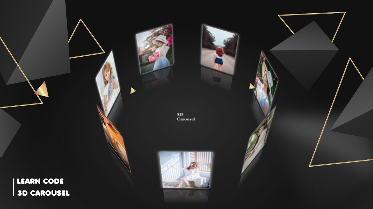 How to create 3D carousel ? Html / Css / JavaScript - YouTube