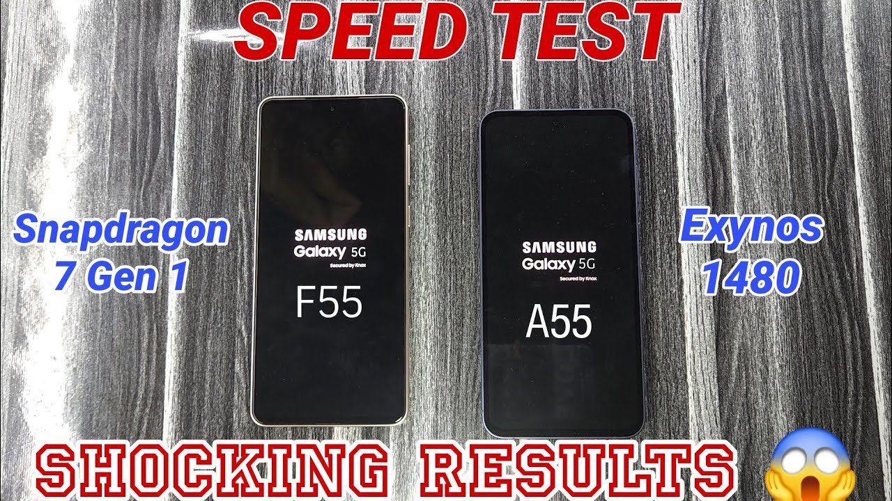Galaxy F55 vs Galaxy A55 Speed test with AnTuTu, Gaming, Snapdragon 7 ...