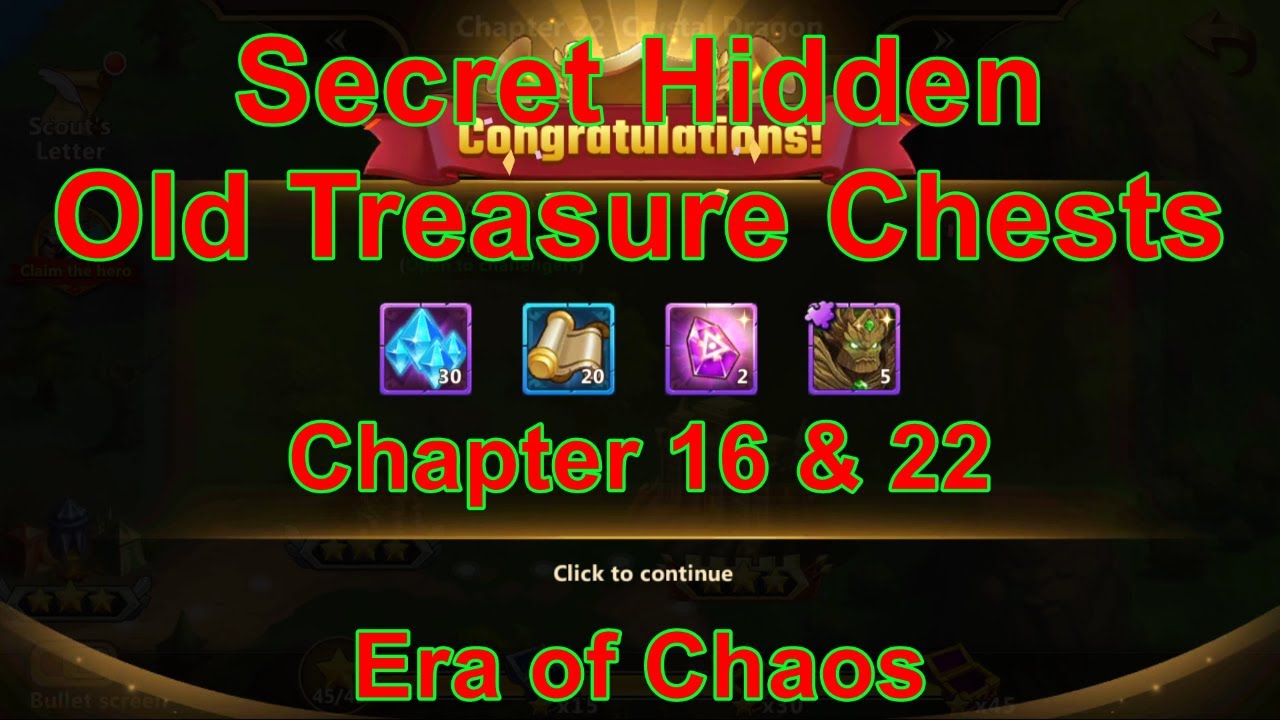 Secret Hidden Old Treasure Chests - Chapter 16 & 22 - Era of Chaos ...