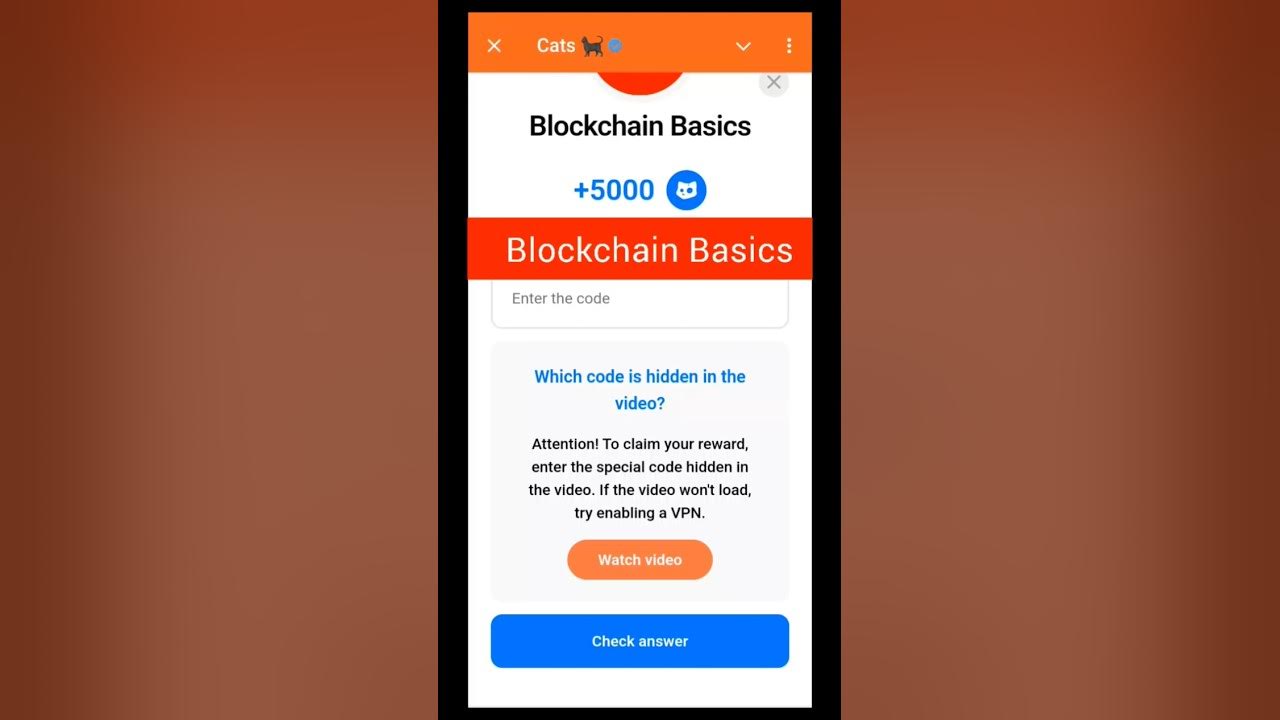Cats new code today🔥 Blockchain Basics | cats code….. #cats #shorts - YouTube