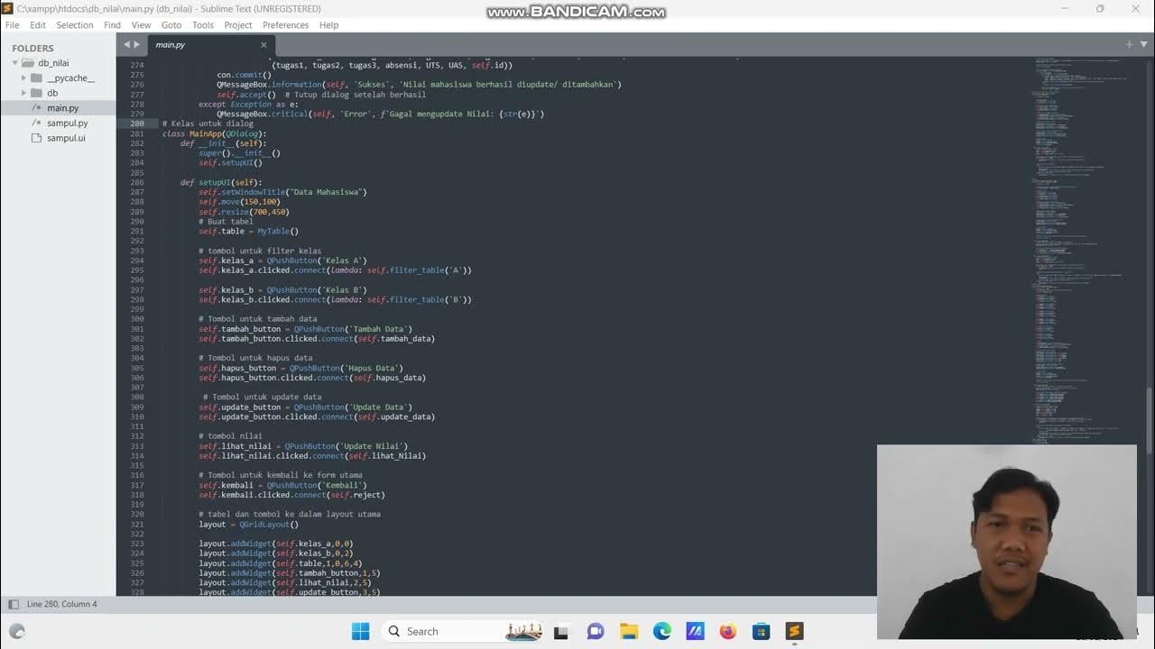 Aplikasi Penilaian Mahasiswa Menggunakan Python - YouTube