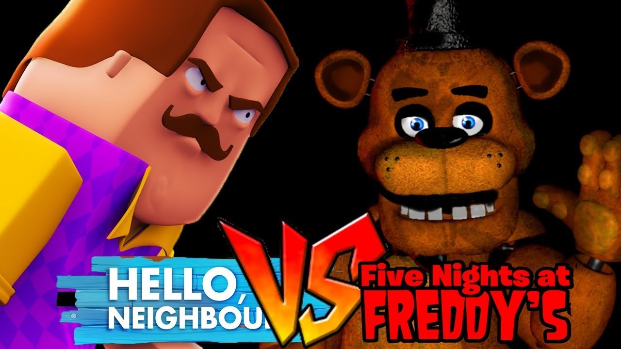FIVE NIGHTS AT FREDDY'S VS HELLO NEIGHBOUR!!! - Minecraft Little Club ...