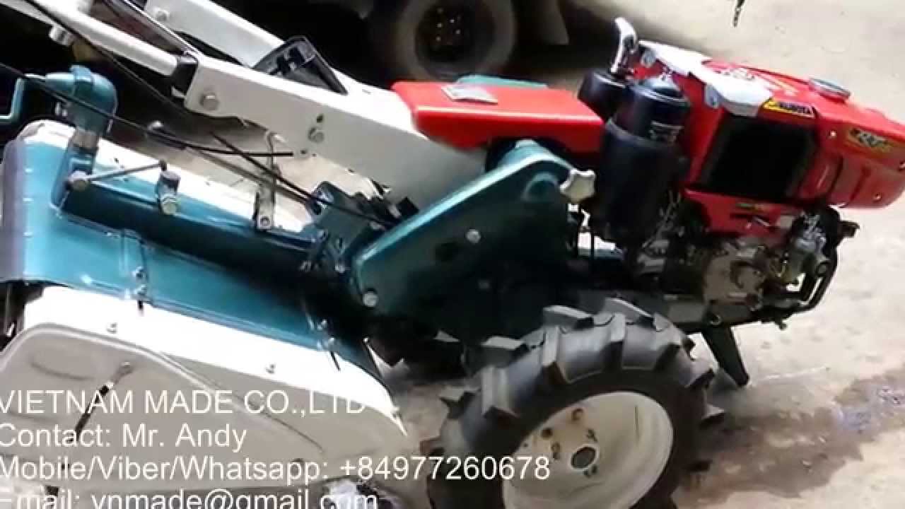Vietnam Made Co.,ltd - 2 wheels walking tractor BL75 + RT80+ - YouTube