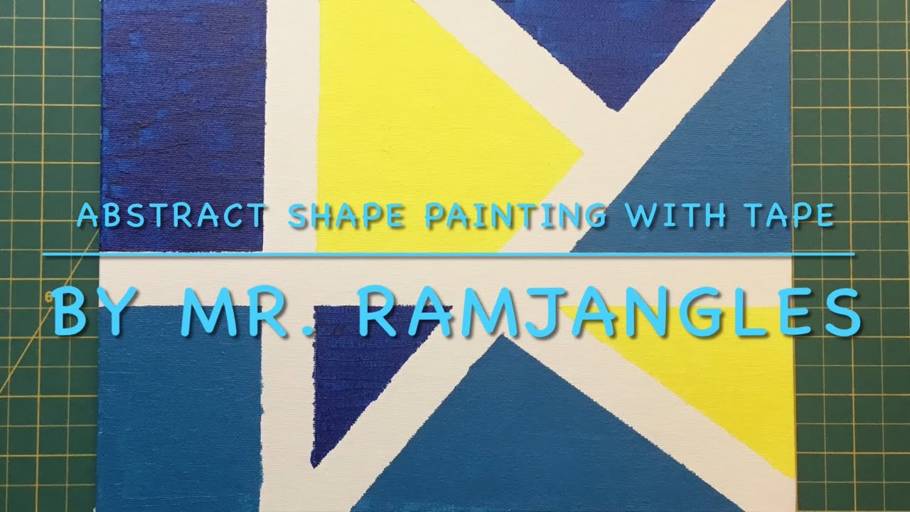 Easy Abstract Geometric Shape Painting w/Tape: Math/Art Integration ...