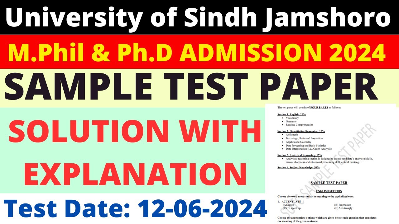 M.Phil & PhD Sample Paper | M.Phil&PhD entry test prepration ...
