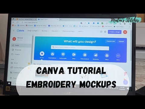 Canva Tutorial. How I make Embroidery Mockups - YouTube