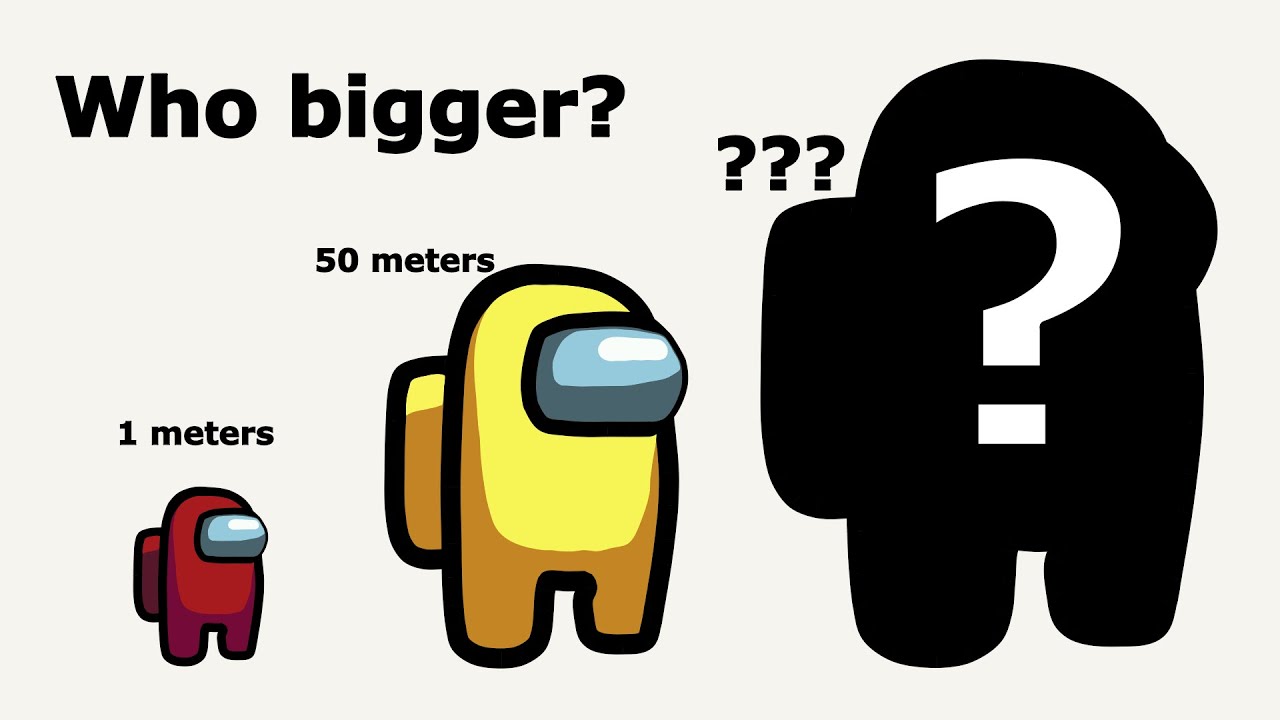 Who bigger? Among us size comparison - YouTube