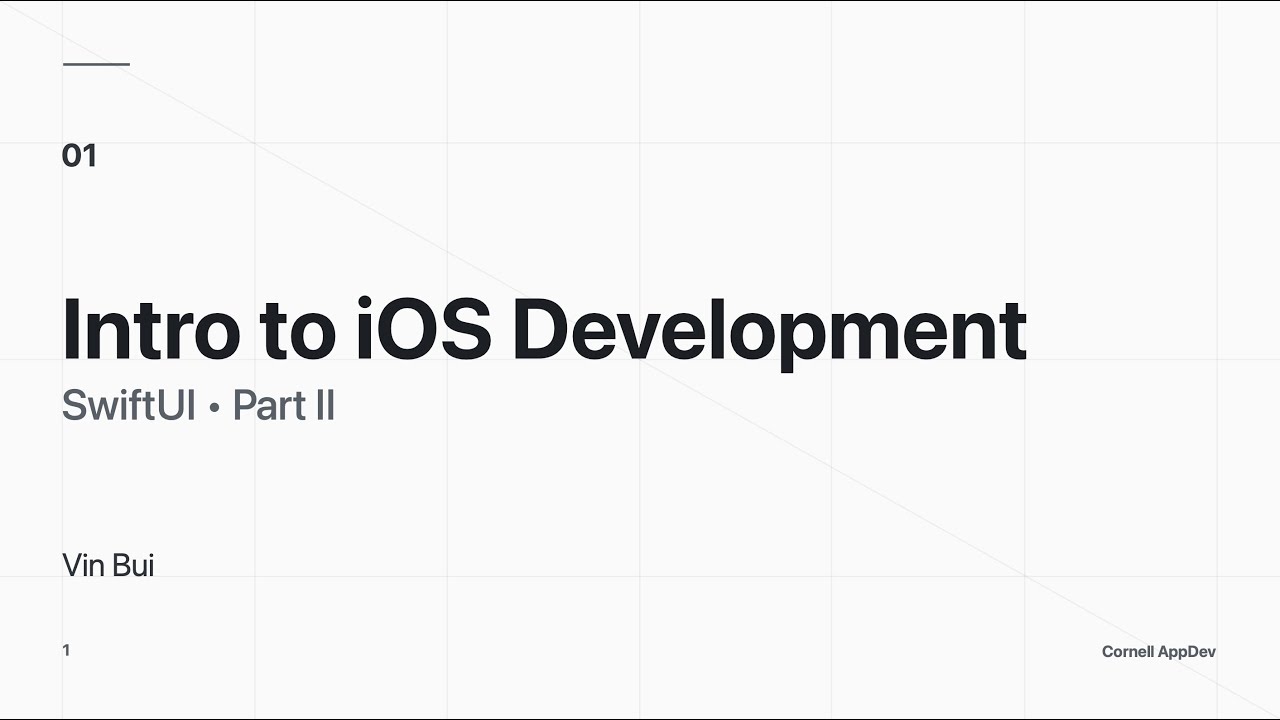 Intro To Ios Development Swiftui Part Ii Youtube
