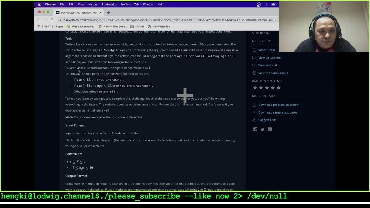 Hackerrank Day 4 Class Vs Instance Youtube