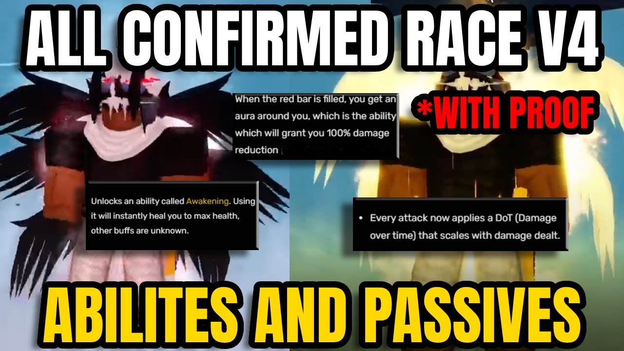 Race V4 All Confirmed Abilities *With Proof | Race Awakening IS OP ...