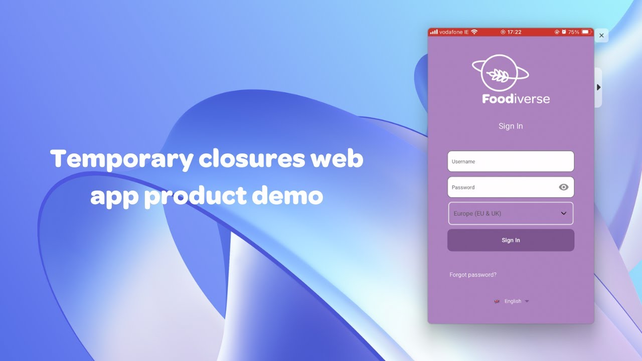 Temporary closures web app product demo - YouTube