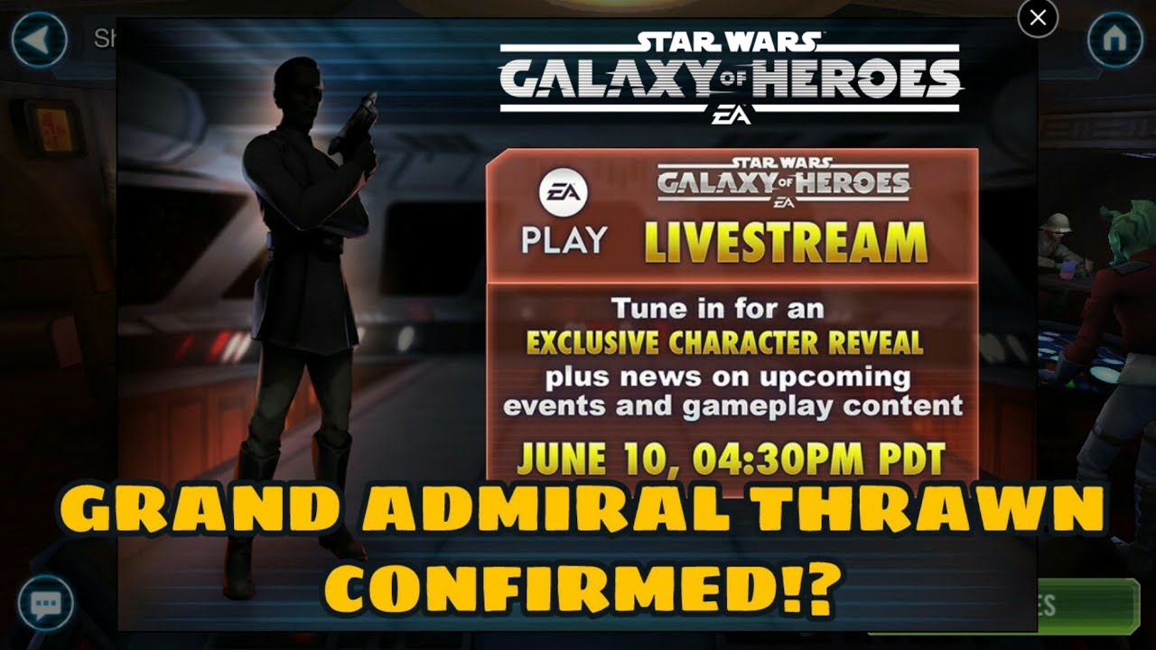 SWGOH Grand Admiral Thrawn Confirmed!? - YouTube