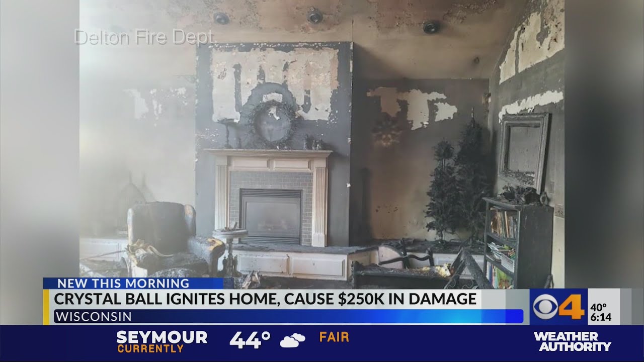 Crystal ball sparks fire in Wisconsin home - YouTube