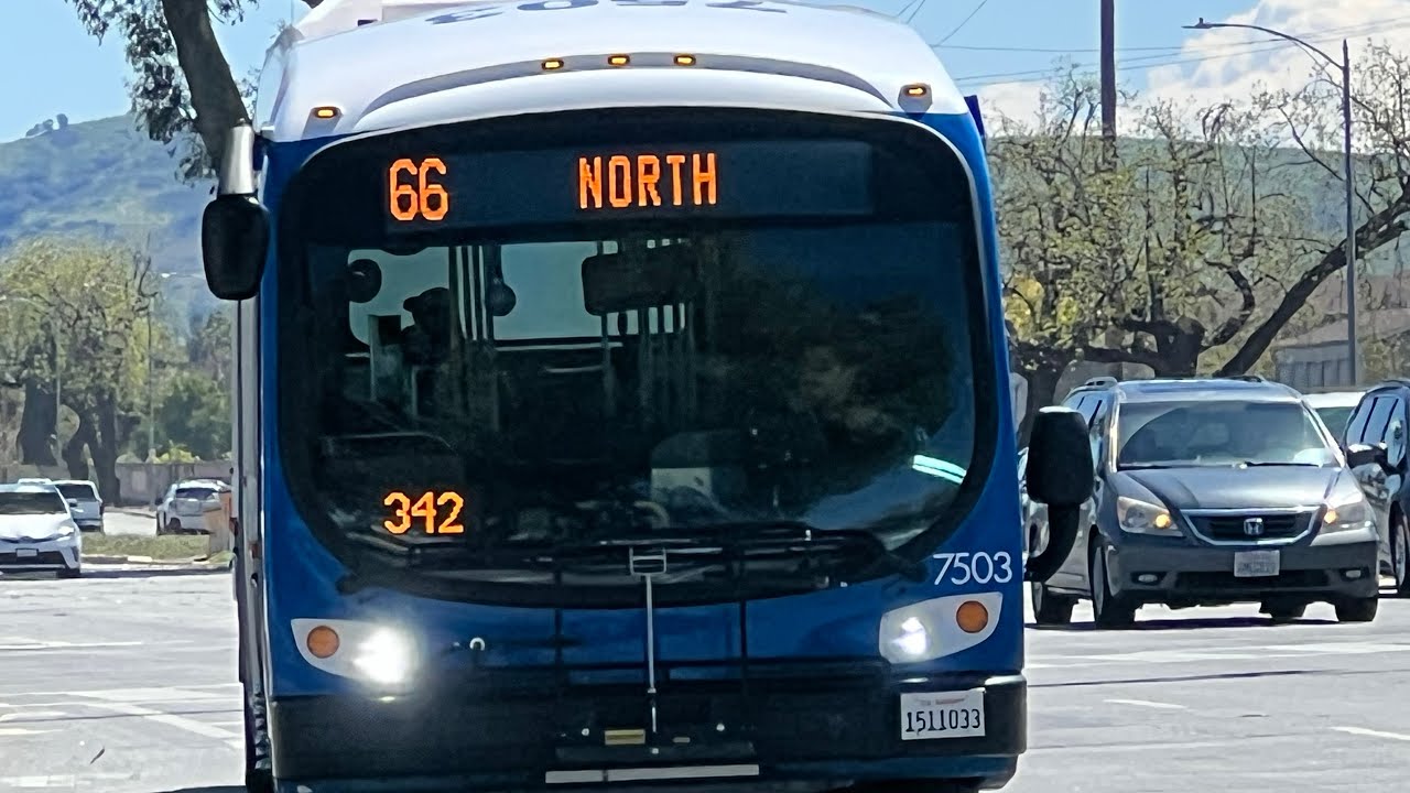 Santa Clara VTA 2017 Proterra Catalyst BE40 7503 on route 66 - YouTube
