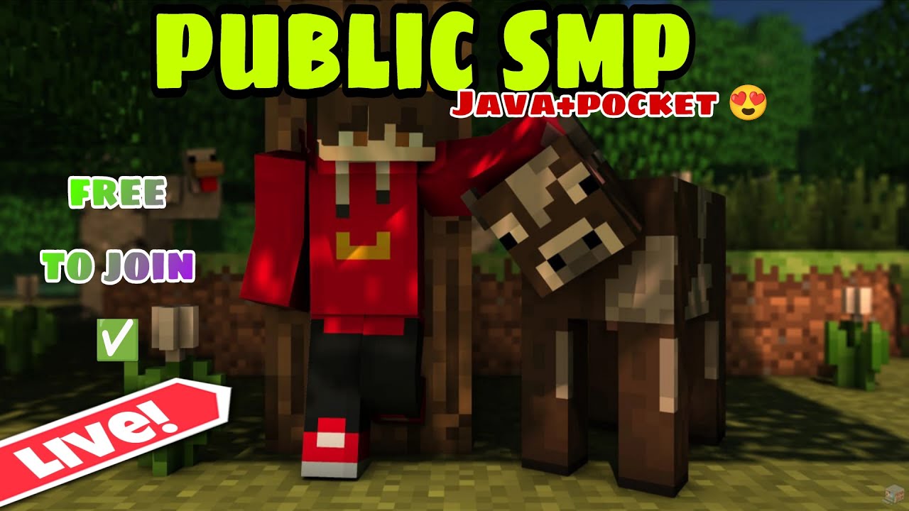 Minecraft Public Smp Free To Join Java+Pocket😍🤑 - YouTube
