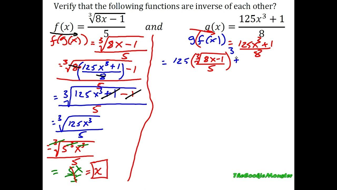 Proving Inverse Functions - step-by-step - YouTube