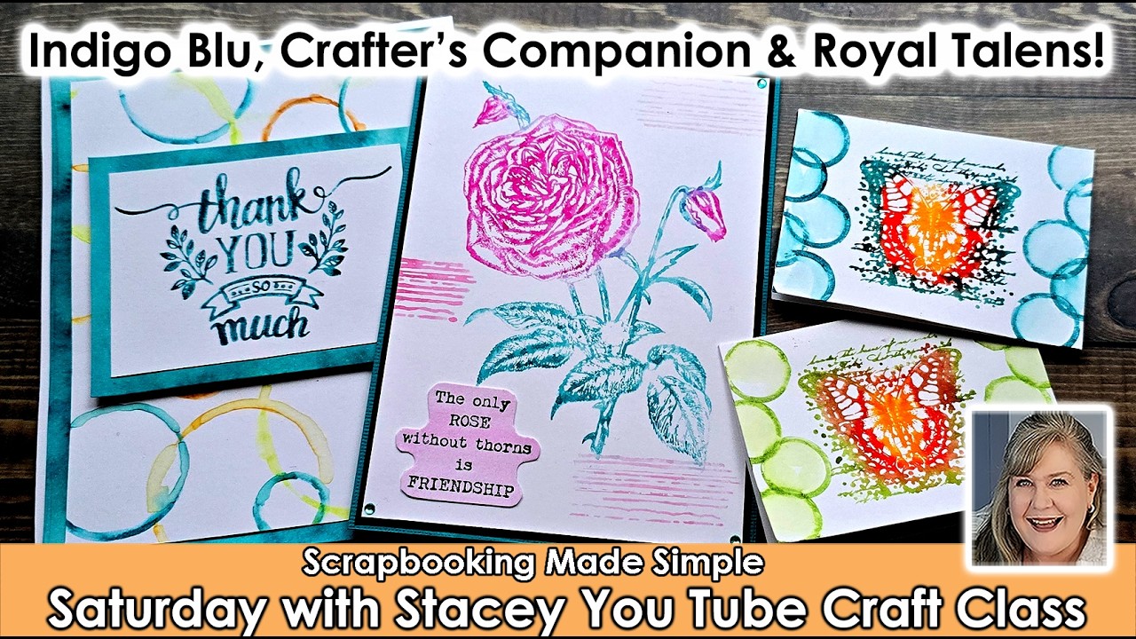 635 Indigo Blu Stamps, Crafter's Companion & Royal Talens Ecoline ...