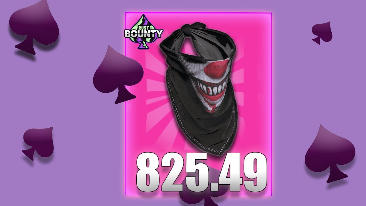 I HIT TWO CREEPY CLOWN BANDANAS BIGGEST WINS YET!! RustBounty.com - YouTube