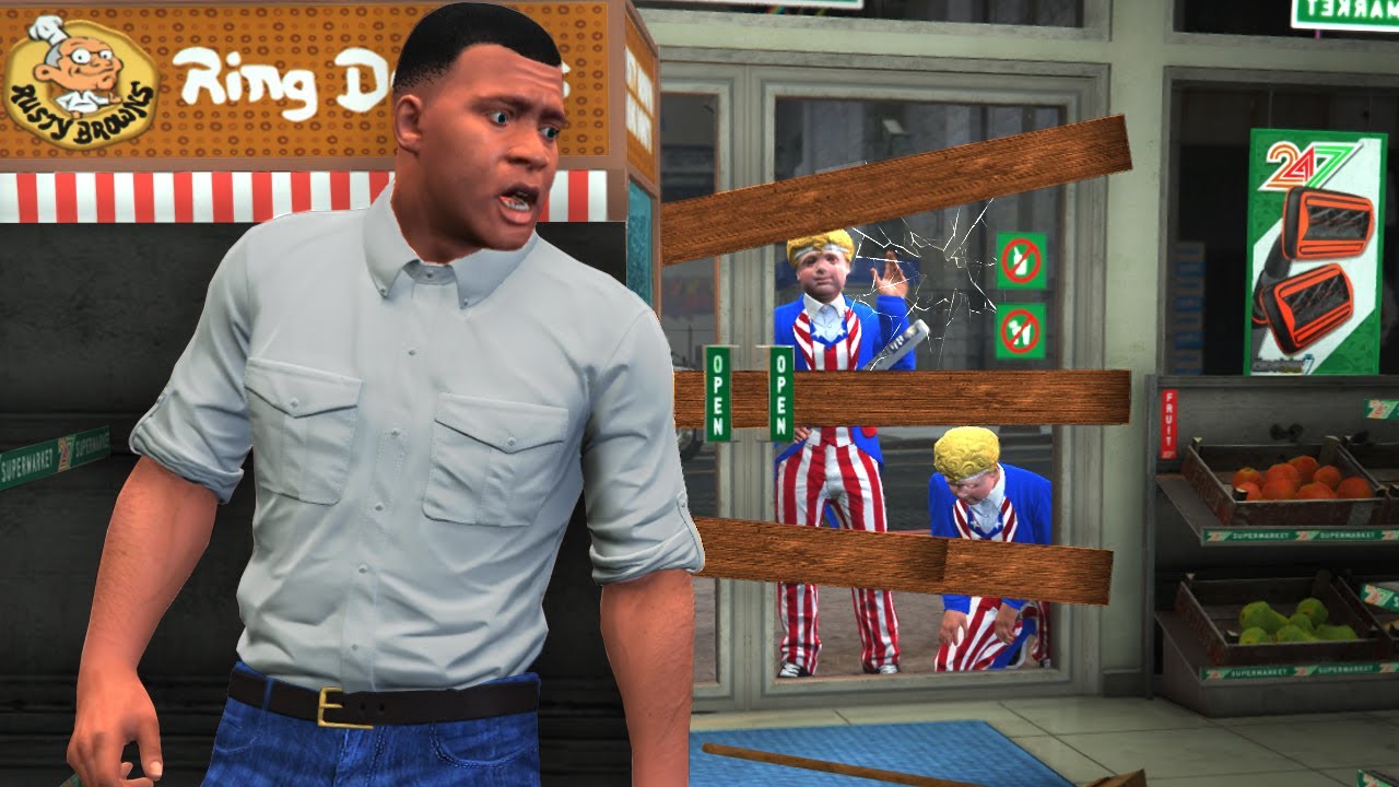 GTA 5 - PLAYING as a SHOPKEEPER in THE PURGE! - YouTube