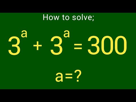 Solve for a in this USA Olympiad Exponential Equation - YouTube