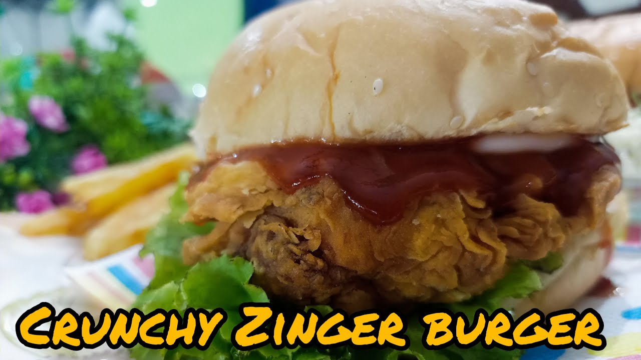 Crunchy Zinger Burger recipe |Food Chain| - YouTube