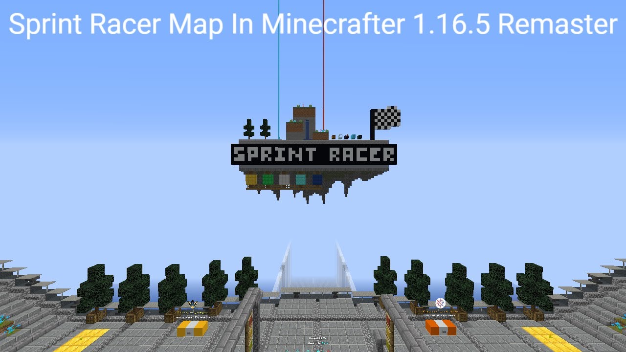 Racing Through Minecraft's LARGEST Sprint Racer Map! - YouTube