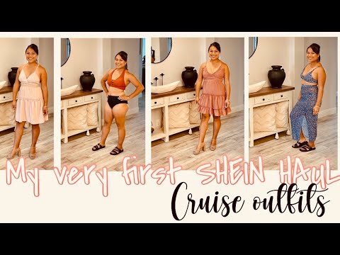 My very first SHEIN HAUL | Cruise Outfits | Bikini SHEIN haul | Dress SHEIN haul | try on SHEIN
