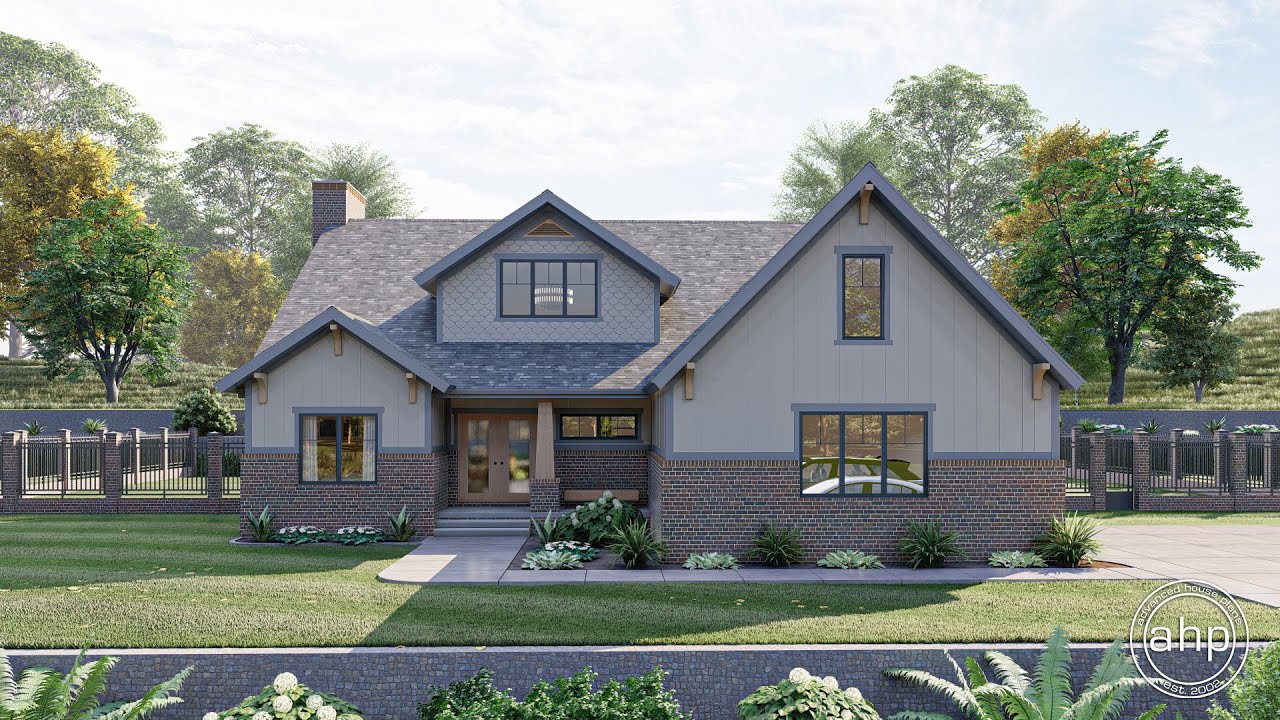 1 Story Craftsman Style House Plan Virtual Tour | Plainview - YouTube