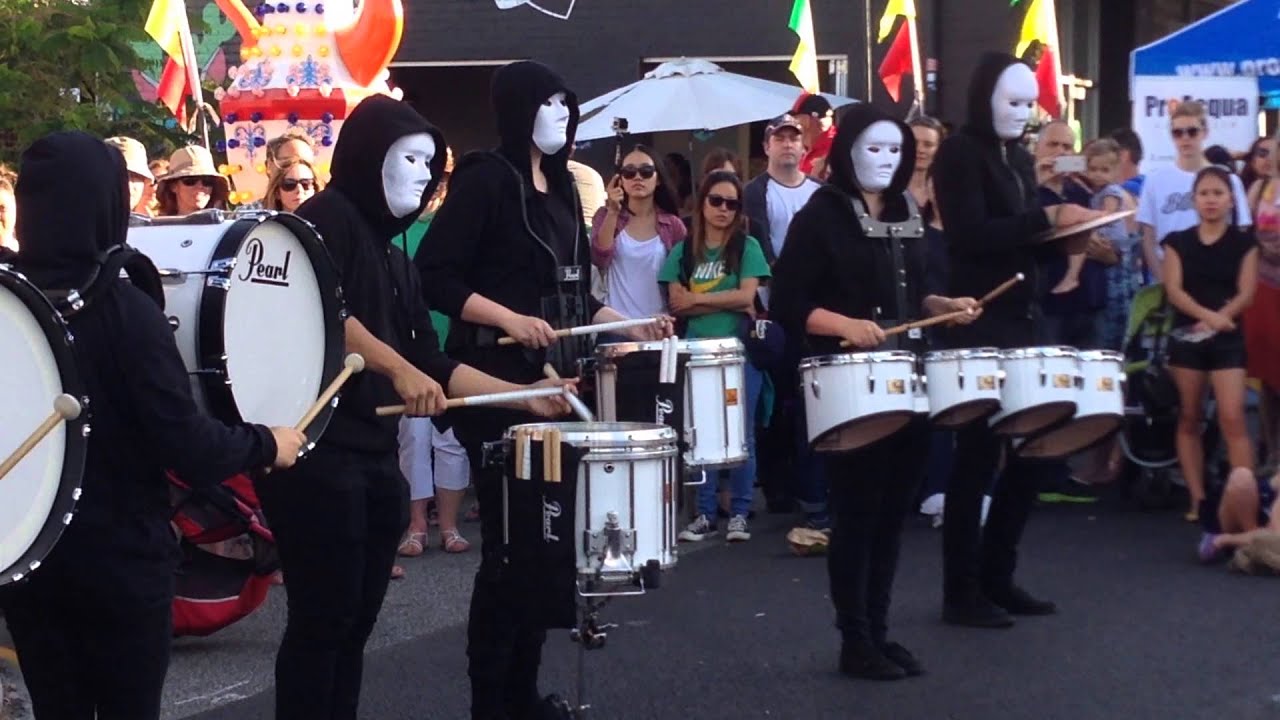 Mask Drummers Street Perfomance in 2014 Perth Beaufort Street Festival ...