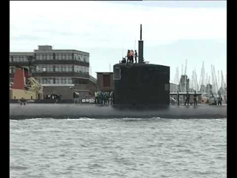 USS BOISE SSN-764 Leaving Portsmouth UK 10 July 2010 - YouTube