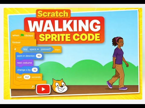 How to Make a Character Walk in Scratch | Beginner Tutorial - YouTube