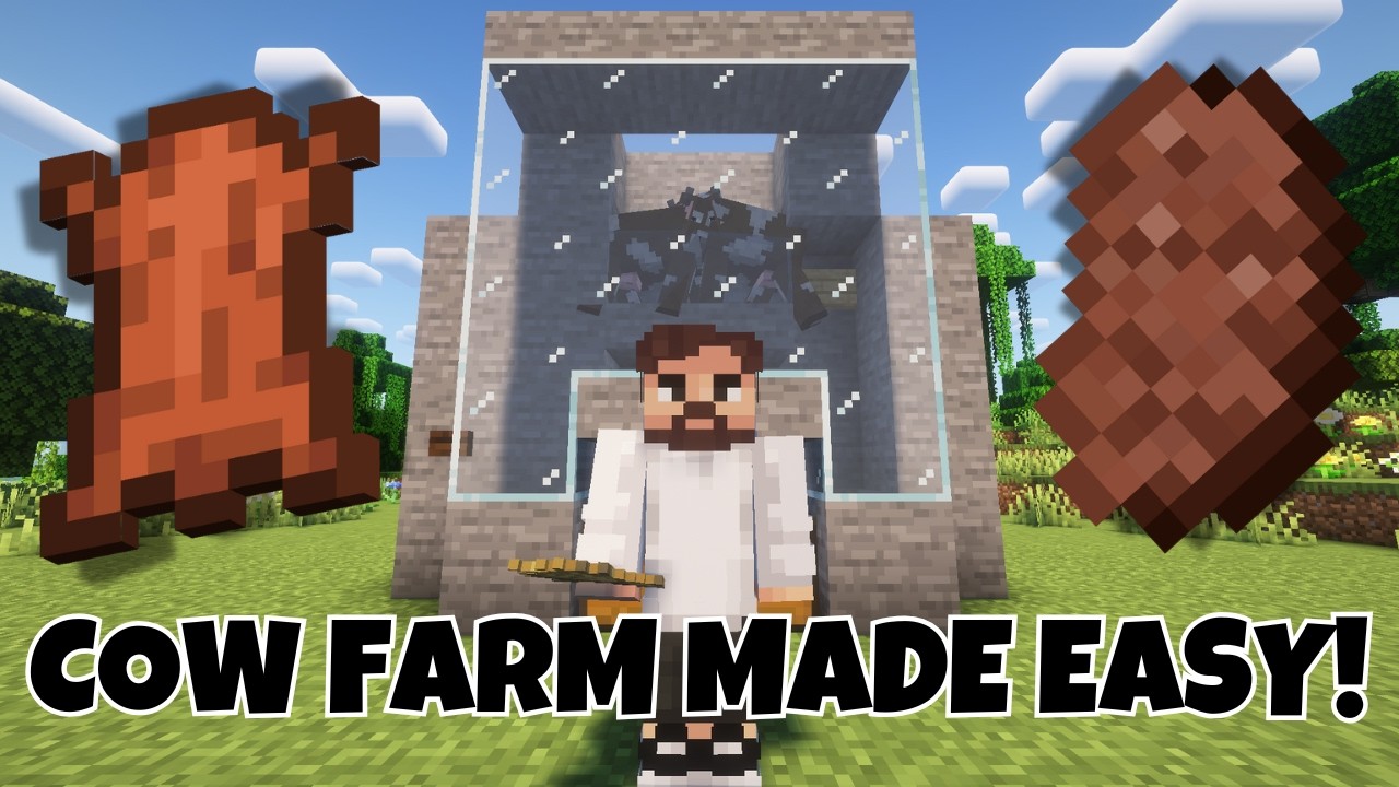 Minecraft 1.21 Java Cow Farming Made EASY - YouTube