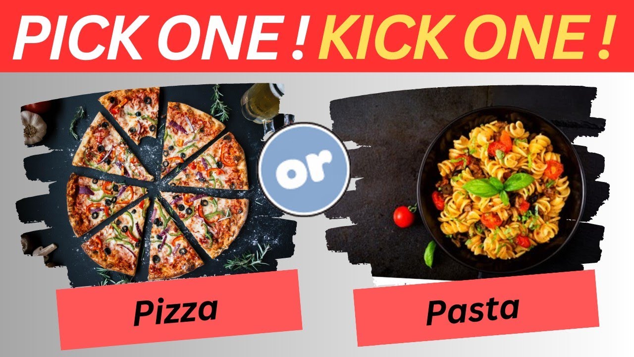 Pick One Kick One ~ Junk Food 🍔🍕🥞 || @Quizzingfun - YouTube