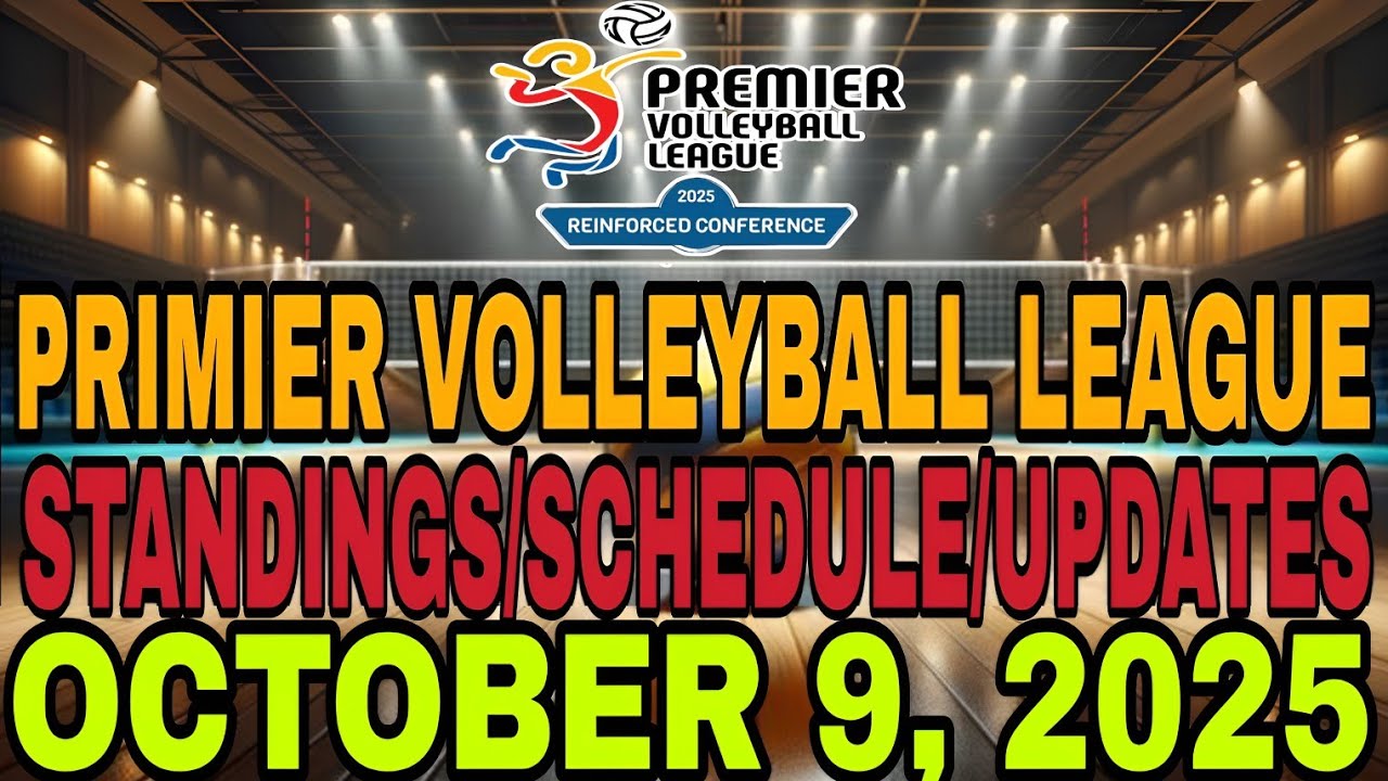 🔴PVL STANDINGS TODAY OCTOBER 7, 2025 | PVL SCHEDULE OCTOBER 9, 2025 ...