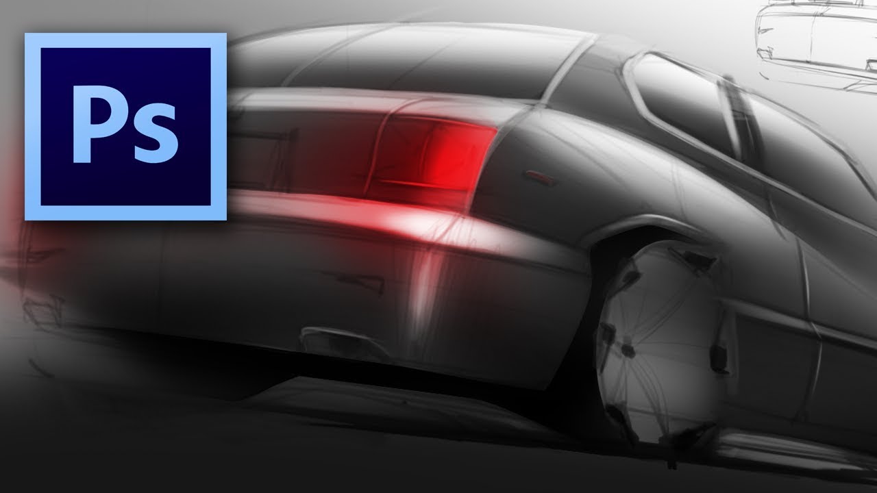 Rendering A Car In Photoshop - YouTube