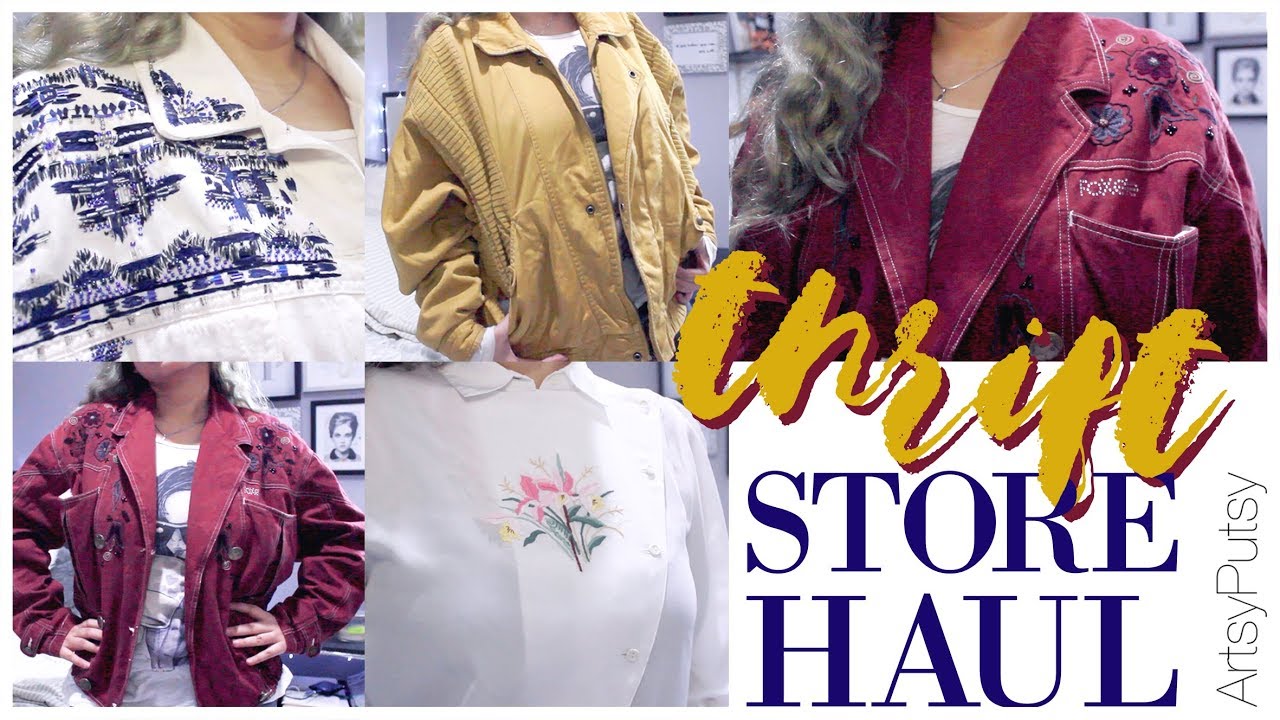 THRIFT STORE TRY ON HAUL | Fall & Winter 2017/2018 | ArtsyPutsy - YouTube