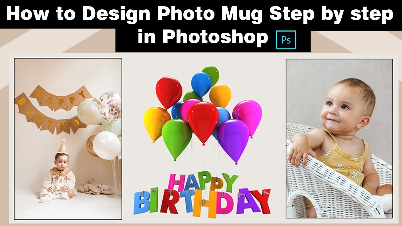 How to Design a Photo Mug Step by Step in Photoshop | Mug Design ...
