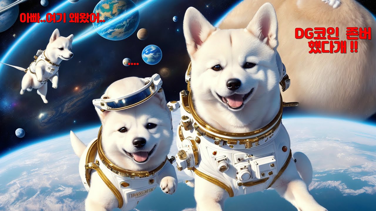 [4K]AI 지구최초 우주에간 댕댕이!! puppy in space!! - YouTube