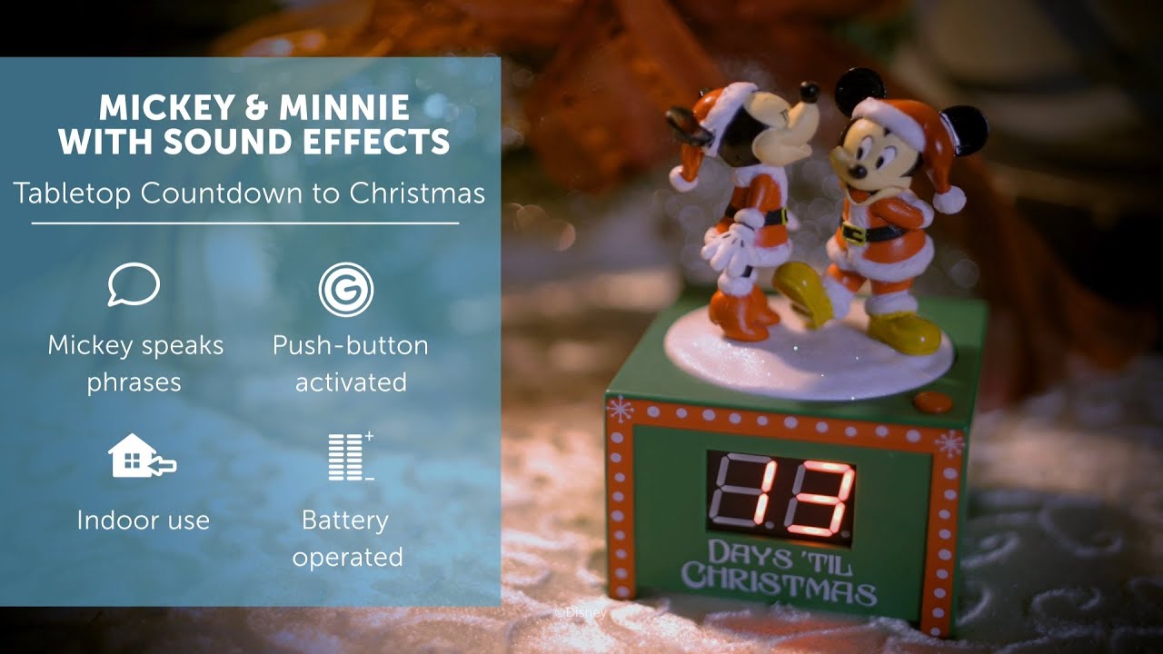 MICKEY & MINNIE WITH SOUND EFFECTS | Tabletop Countdown to Christmas ...