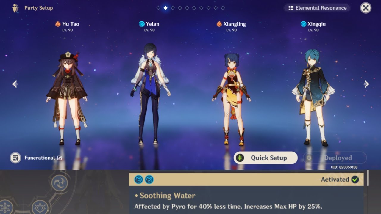 F2P Funerational Team 3.0 Hydro Resonance Buff | Genshin Impact Mobile ...