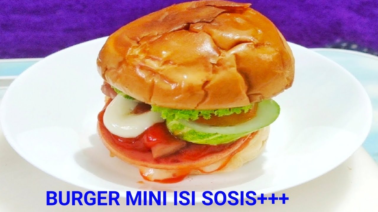 BURGER MINI ISI SOSIS,JAJANAN ANAK ANAK... - YouTube