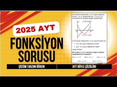 2025 AYT Matematik | Fonksiyon Sorusu