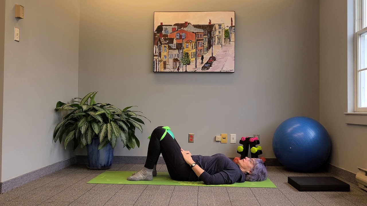 Pelvic floor activation with ball squeeze - YouTube