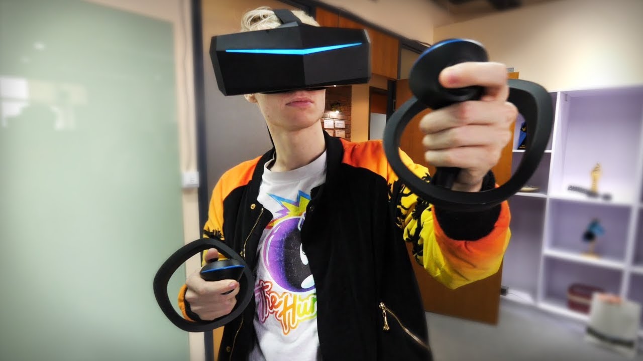 An Inside Look at Pimax Their Headsets And VR Sword Controllers - YouTube